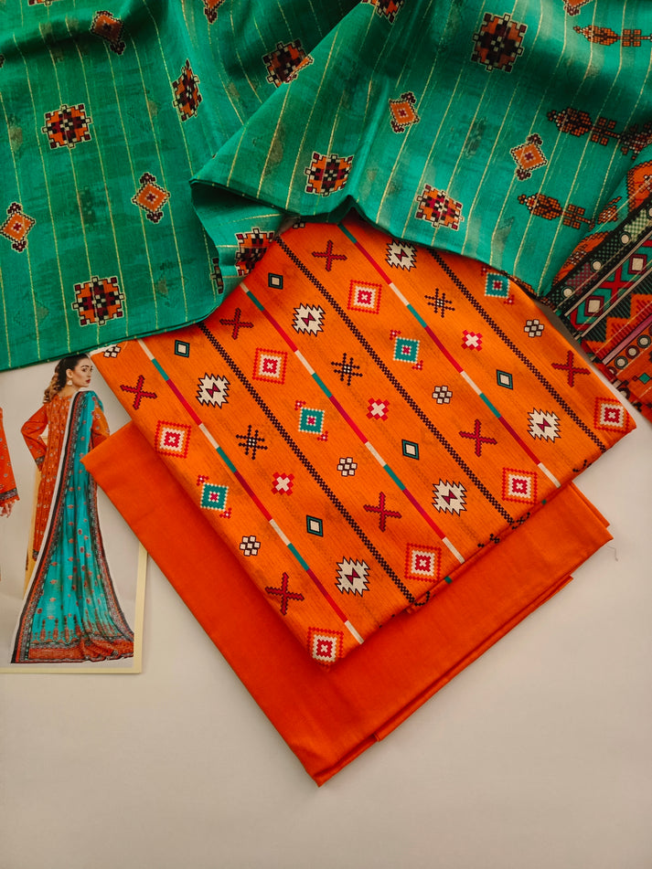 Unstitched - Lawn 3pc Printed Suit – Styles Oasis